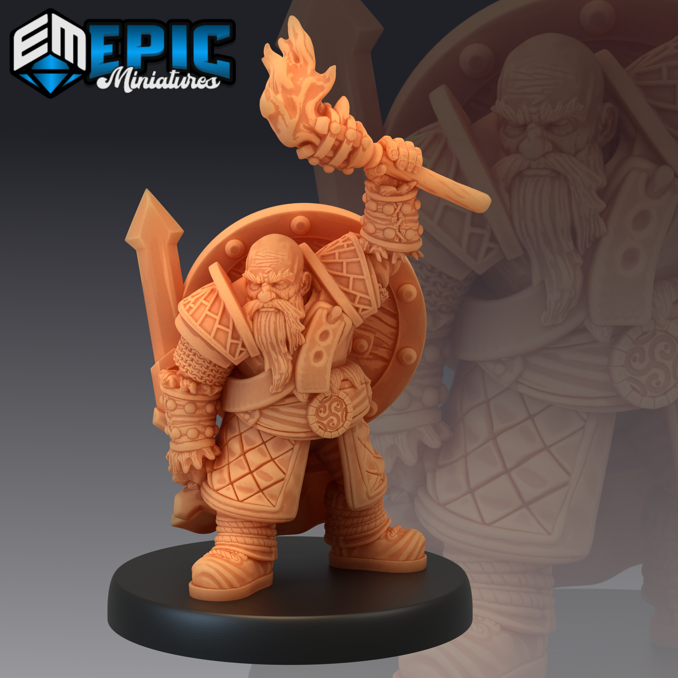 Dwarf Army Torch & Sword – Over The Top Gaming Shop