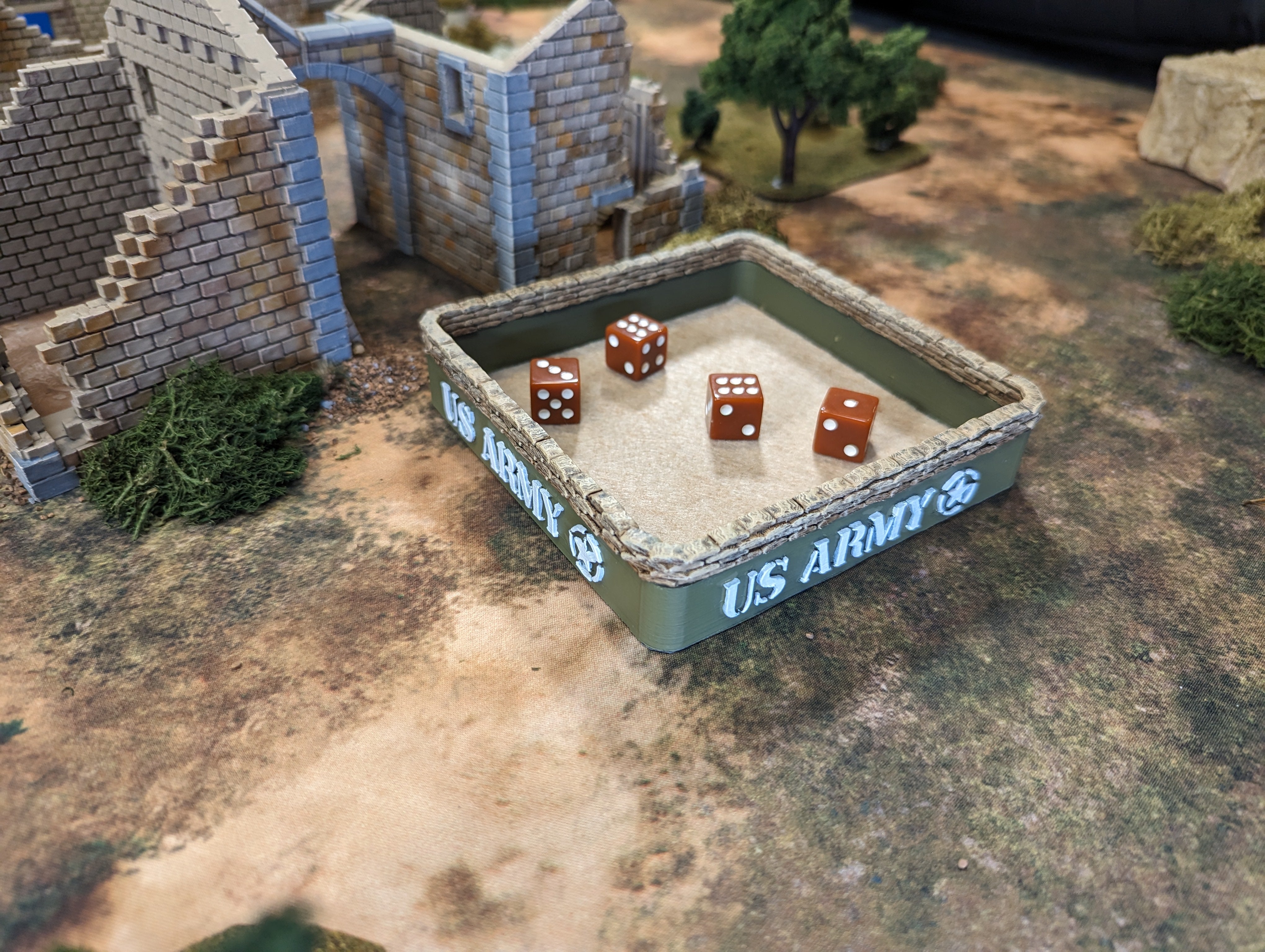 US Army Dice Tray – Over The Top Gaming Shop